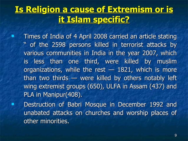 EXTREMISM A GENERAL CONCEPT | PPT