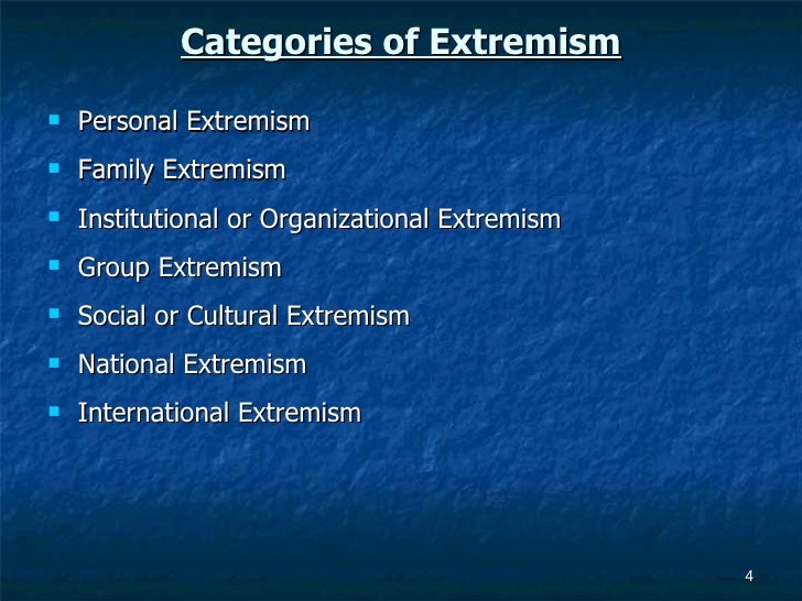 EXTREMISM A GENERAL CONCEPT