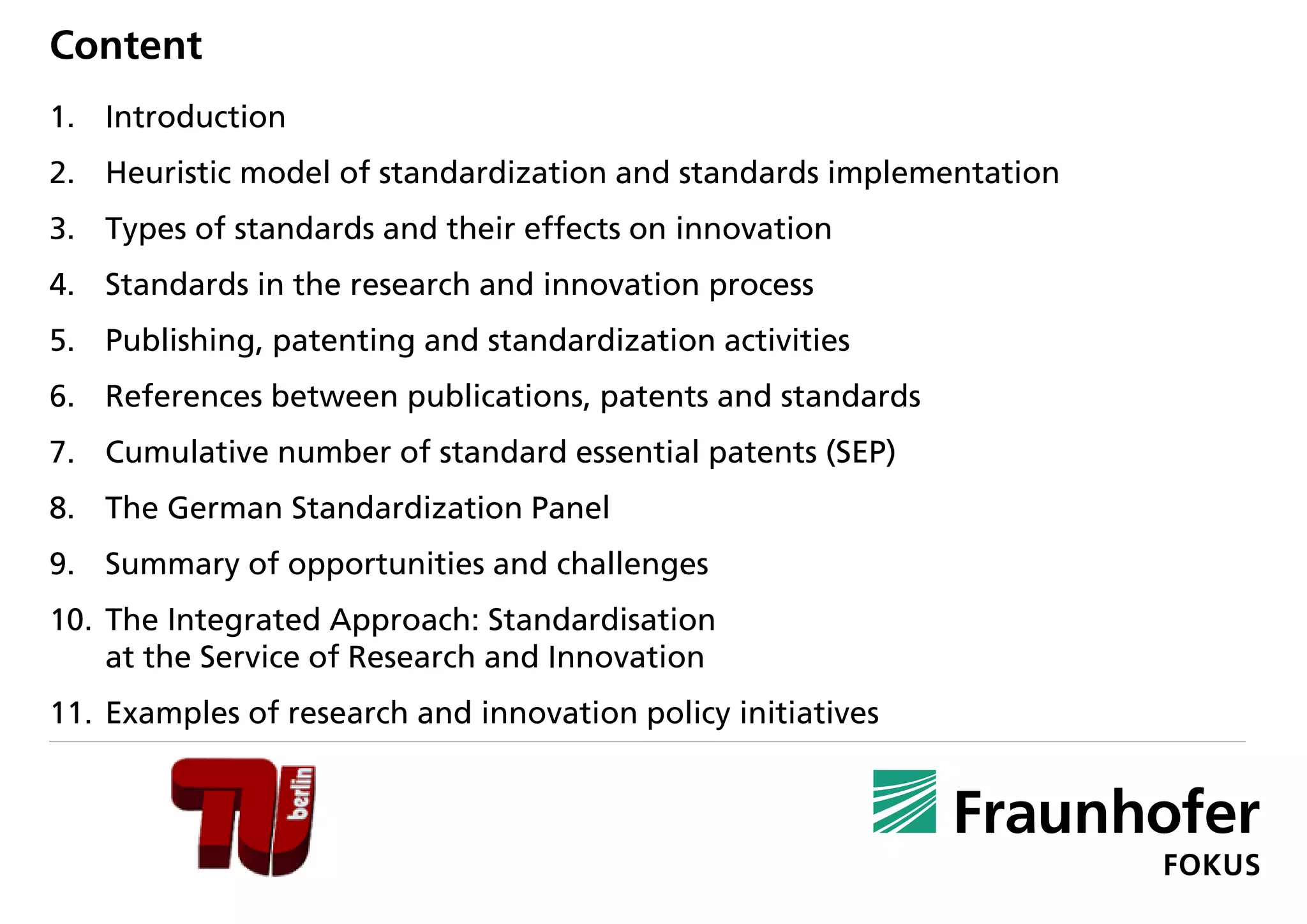 Blind - Standardisation and standards as research and innovation ...