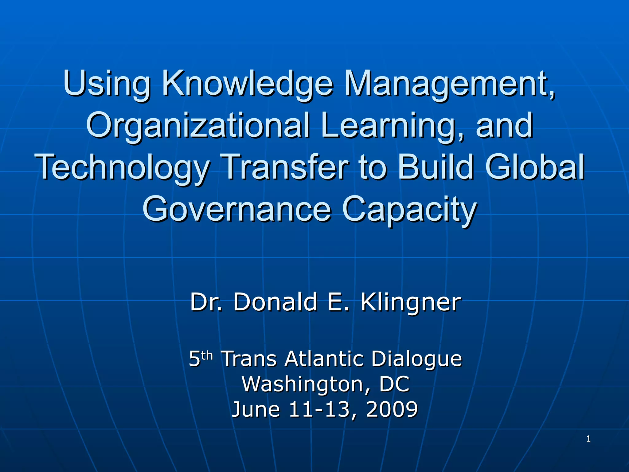 Knowledge Management in the Enterprise | PPT