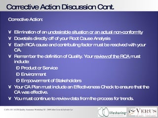 Corretive & Preventive Action (CAPA) 101 | PPT | Business | Business ...