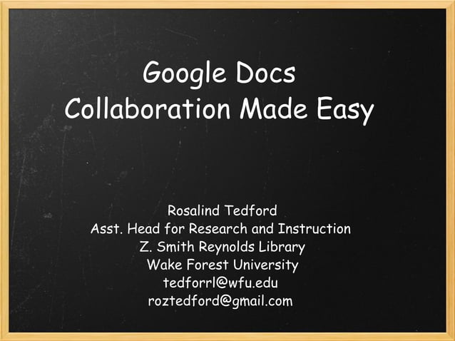 Google Docs: Collaboration Made Easy | PPT