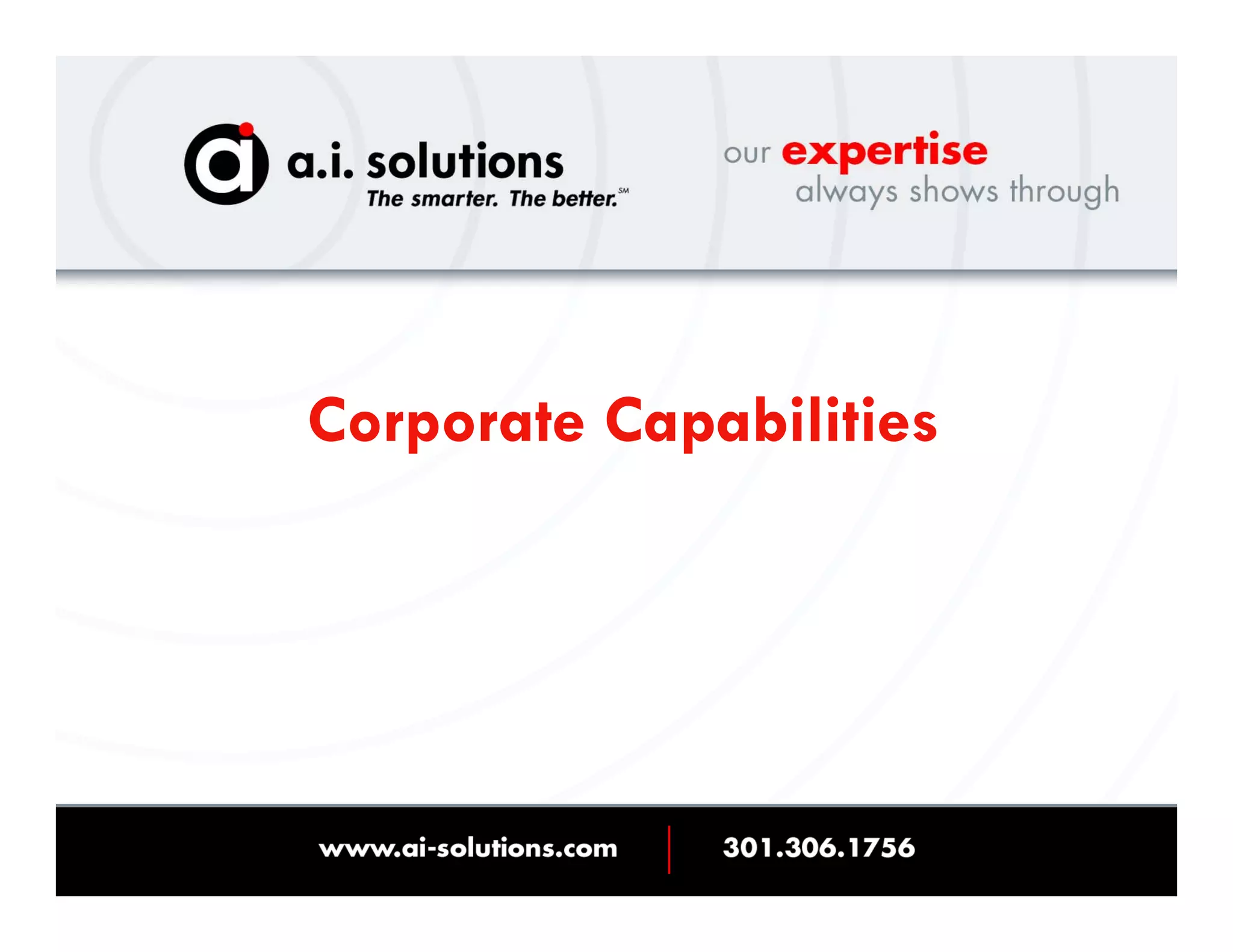 2009 Ai Solutions Capabilities | PPT
