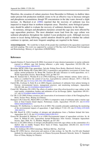 2009 assessment effects of cage culture on nitrogen | PDF