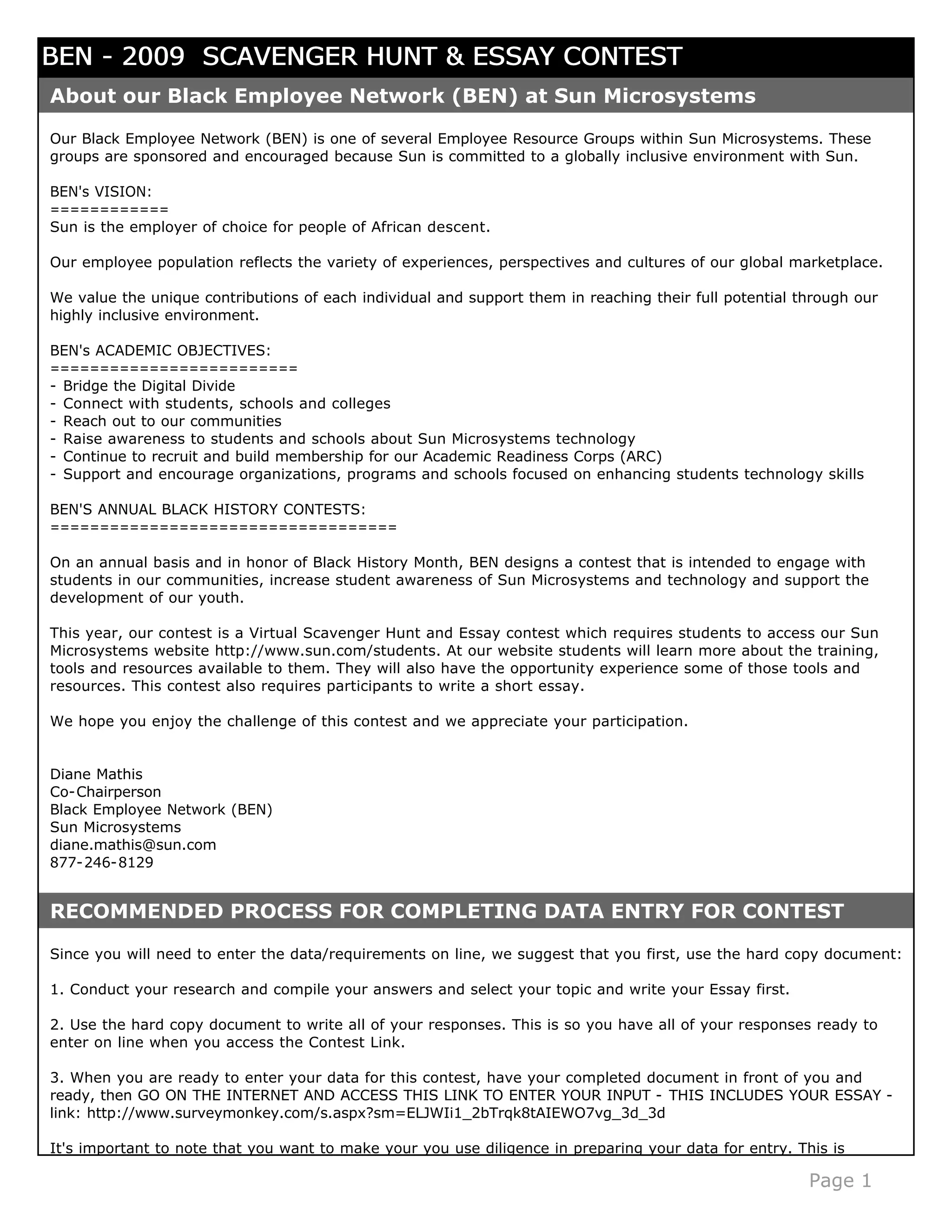 Black History Contest - Virtual Scavenger Hunt Essay Contest | PDF