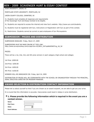 Black History Contest - Virtual Scavenger Hunt Essay Contest | PDF