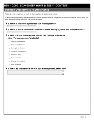 Black History Contest - Virtual Scavenger Hunt Essay Contest | PDF