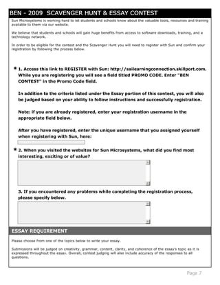 Black History Contest - Virtual Scavenger Hunt Essay Contest | PDF