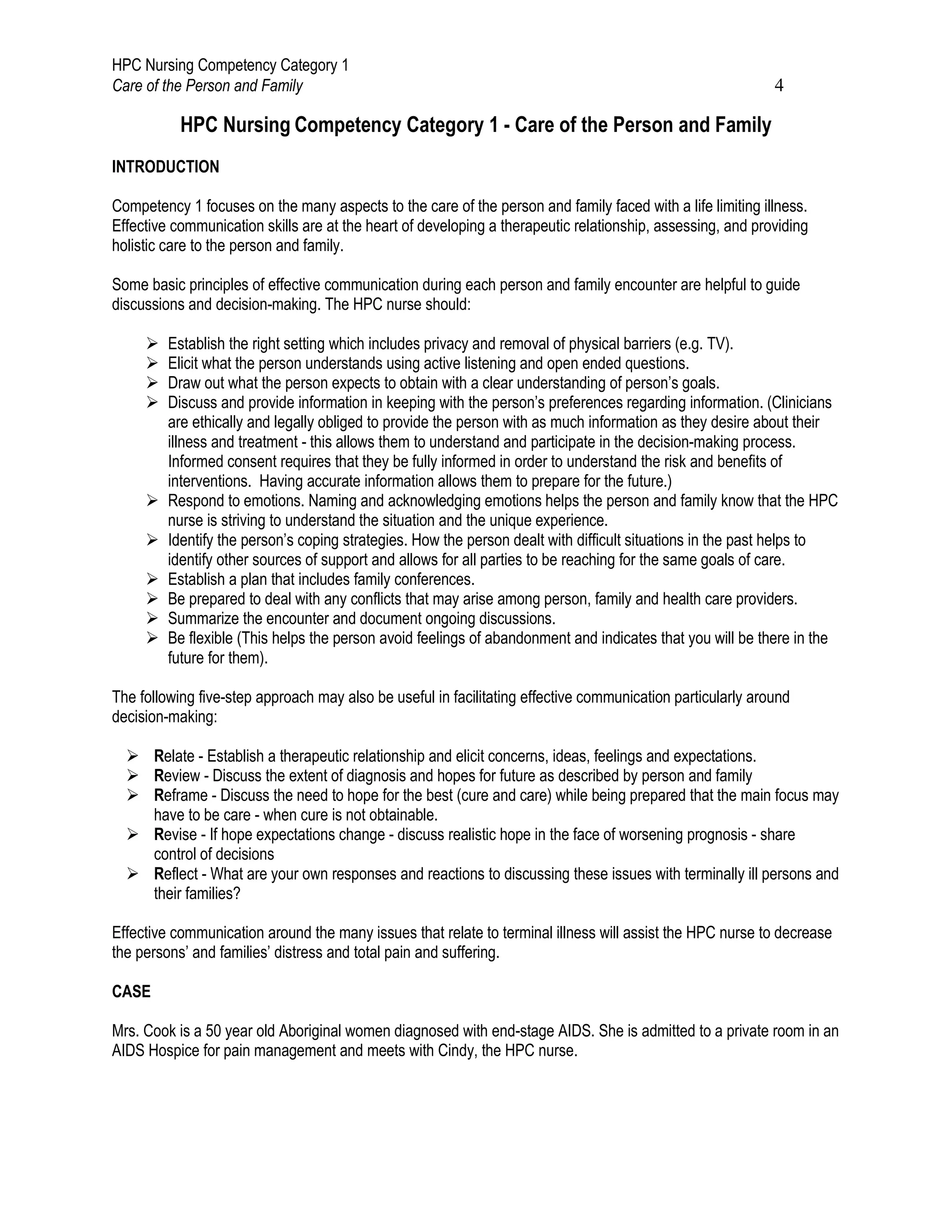 2009 canadian hospice_pc_nursing_competencies_case_examples_revised | PDF