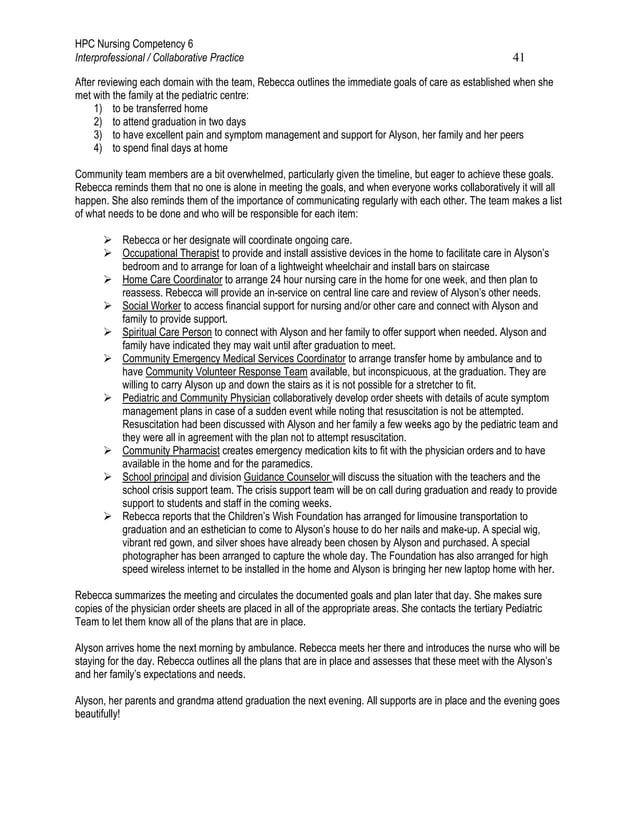 2009 canadian hospice_pc_nursing_competencies_case_examples_revised | PDF