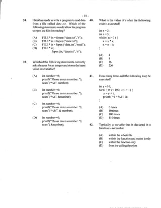 2009 CAPE Computer Science Unit 1 Paper 1 | PDF