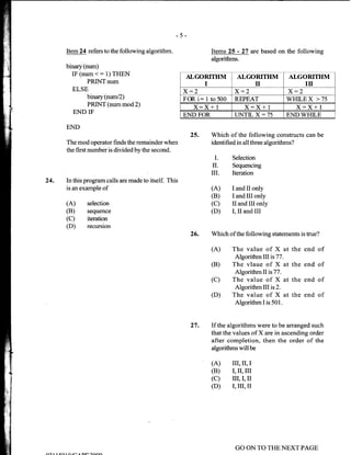 2009 CAPE Computer Science Unit 1 Paper 1 | PDF