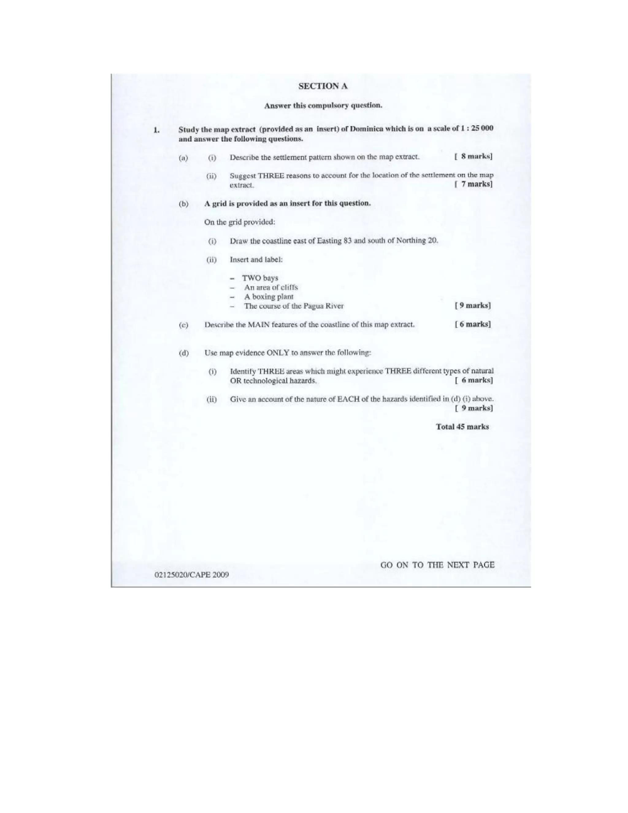 CAPE GEOGRAPHY UNIT 1 PAST PAPER-PAPER 2- 2009 | PDF | Geography | Science