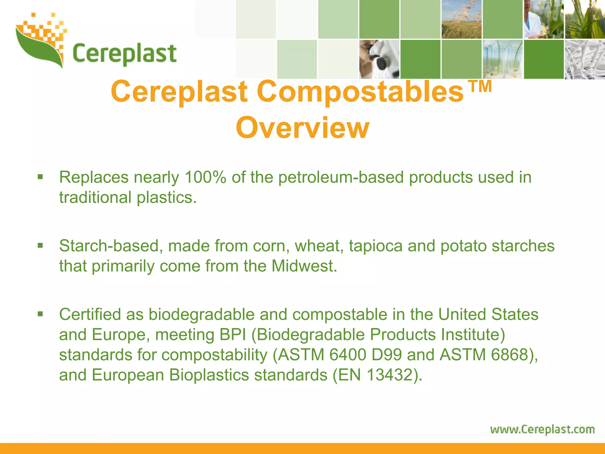 2009 Cereplast Presentation | PDF