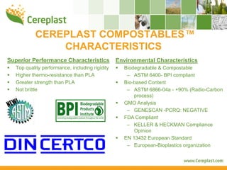 2009 Cereplast Presentation | PPT