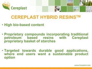 2009 Cereplast Presentation | PPT