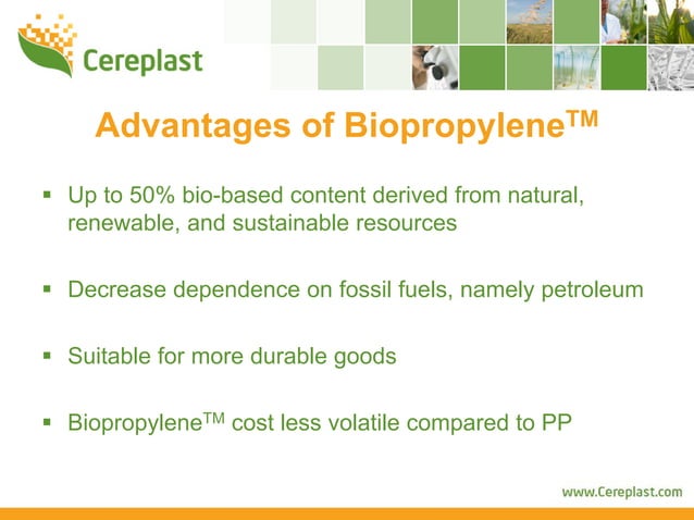 2009 Cereplast Presentation | PPT