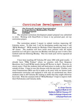 2009 Curriculum Development Memo | PDF | Educational Assessment | Education