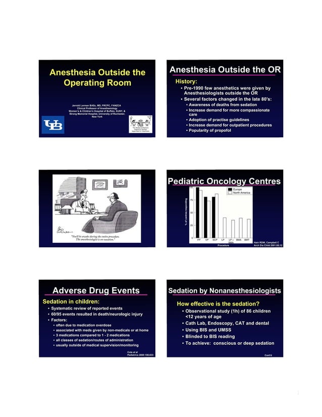 Pediatric Anesthesia outside the OR | PDF