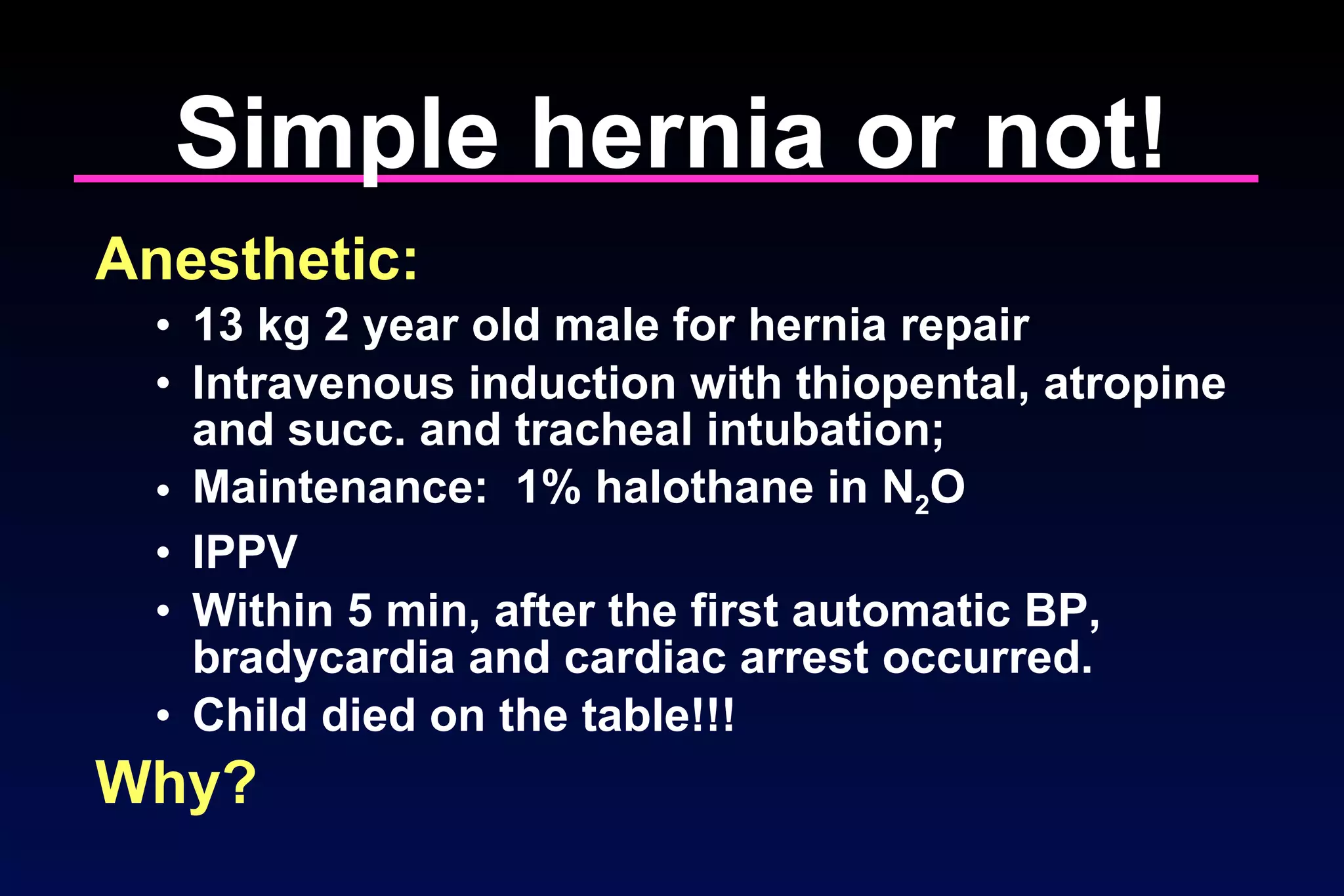 Challenging Cases in Pediatric Anesthesia | PPT