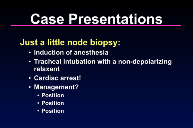 Challenging Cases in Pediatric Anesthesia | PPT | Heart and ...