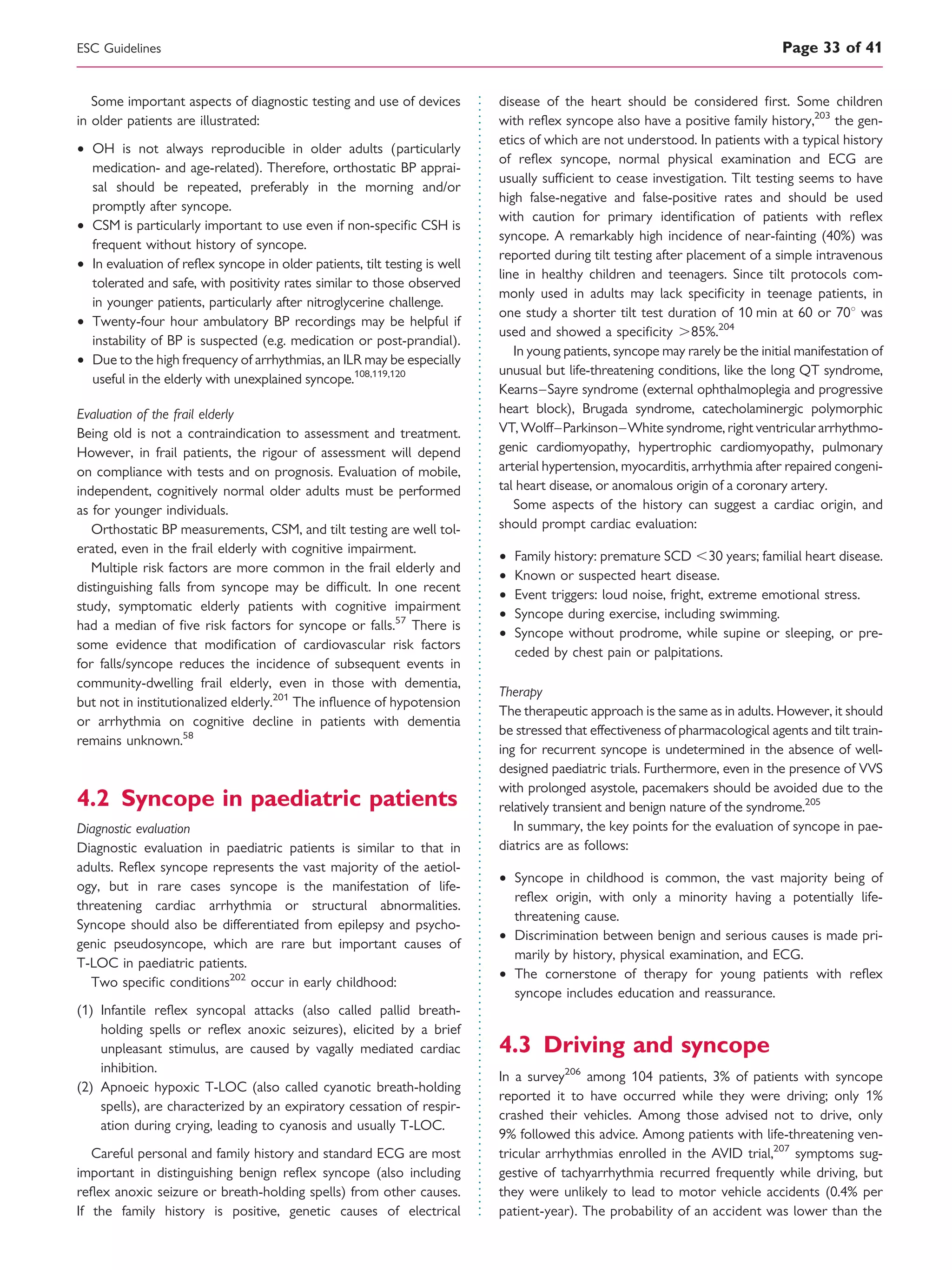 2009 ESC Guideline of Syncope | PDF