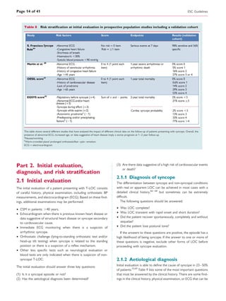 2009 ESC Guideline of Syncope | PDF