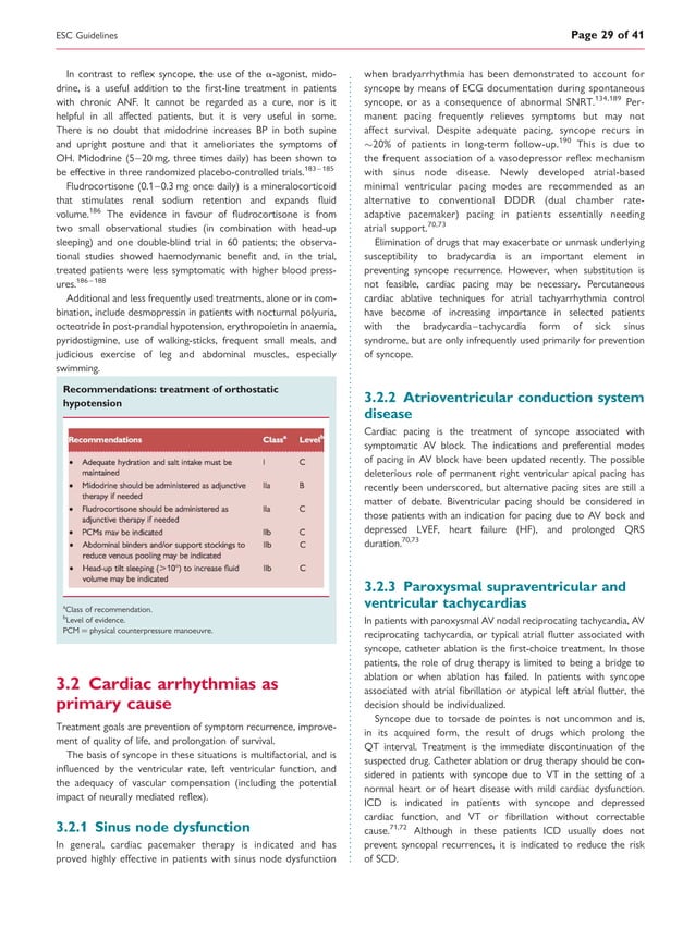 2009 ESC Guideline of Syncope | PDF