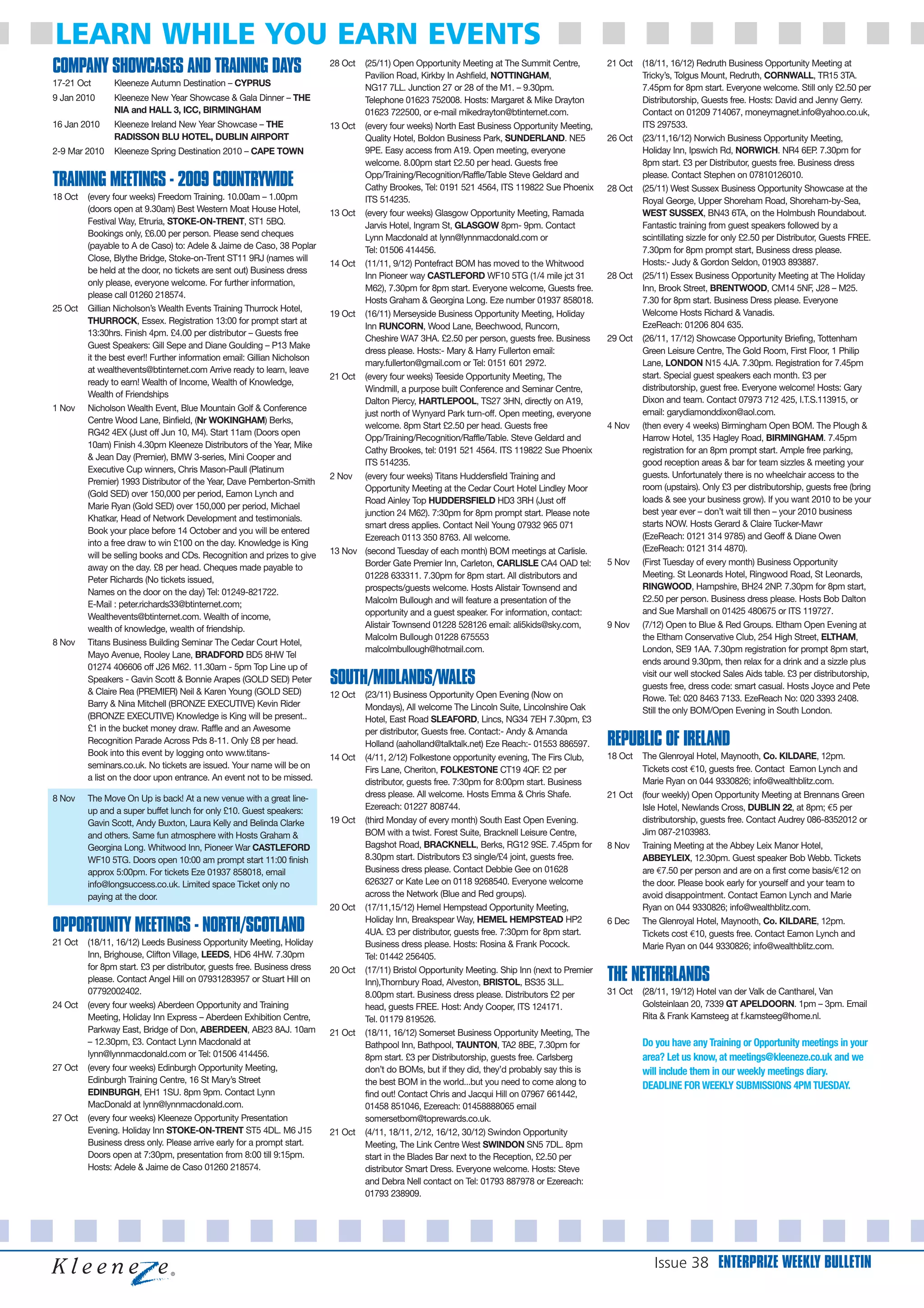 KLEENEZE 2009 Ewb 38 | PDF