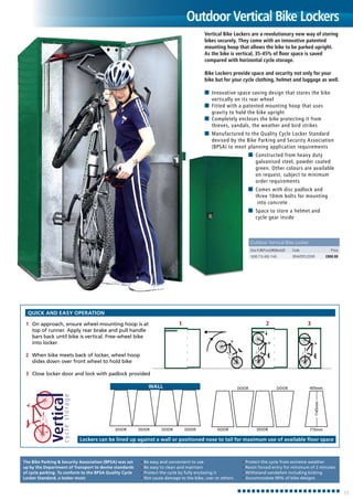 EZR Shelving's Cycle Shelters and Bike Racks | PDF