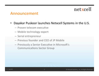 NetXcell - Ad-Junction Launch Presentation | PDF