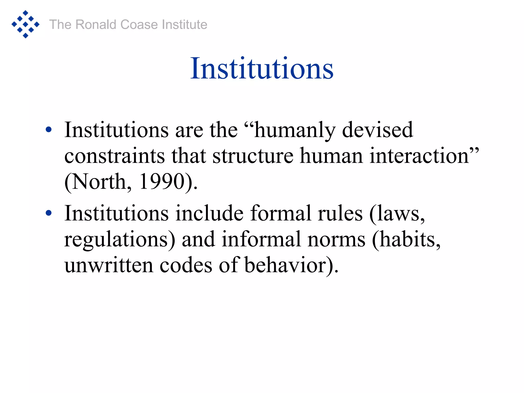 Institutions and Development | PPT