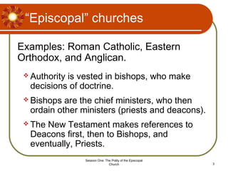 Introduction to the Polity of the Episcopal Church, Part 1 | PPT