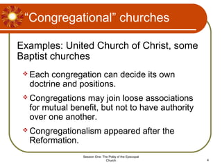 Introduction to the Polity of the Episcopal Church, Part 1 | PPT