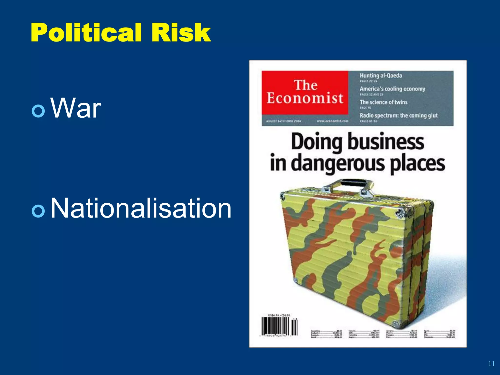 Risk and Geopolitics (Singapore - November 2009) | PPT