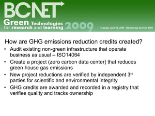 2009 Going Green Data Center Presentation | PPT