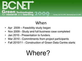 2009 Going Green Data Center Presentation | PPT