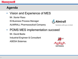 Honeywell User's Group Almirall's MES case study | PPT | Manufacturing ...
