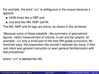 A Connectionist approach to Part-Of-Speech Tagging | PPT