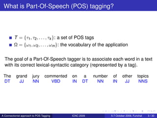 A Connectionist approach to Part-Of-Speech Tagging | PPT