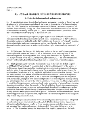 2009 indigenous peoples report brazil | PDF