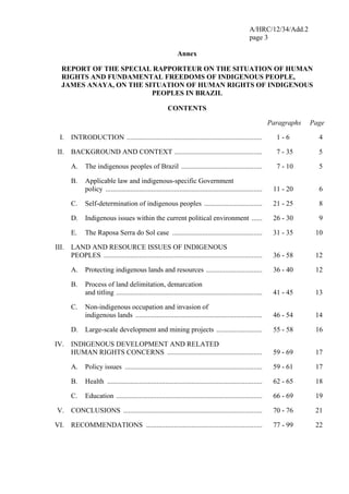 2009 indigenous peoples report brazil | PDF