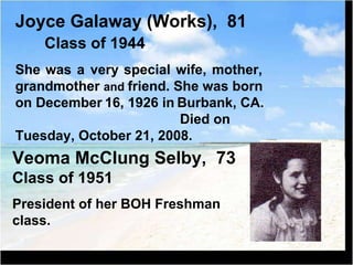 Buckner Exes Deceased 2009 | PPT