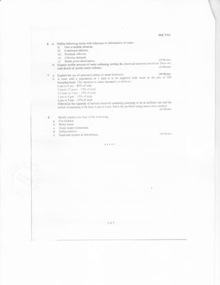 6th semester Civil Engineering (2009 - June - Juli) Question Papers | PDF