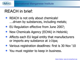 REACH Registration - the next (big) hurdle | PPT