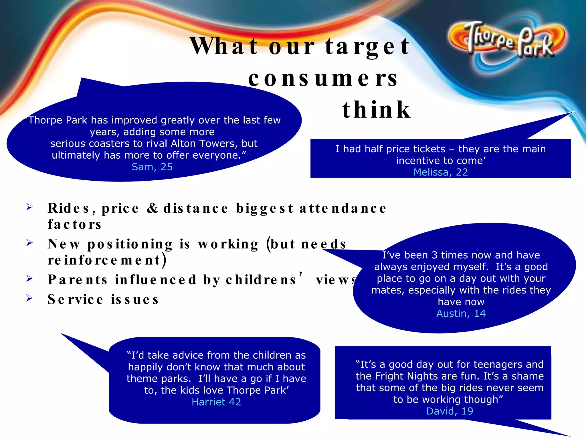 THORPE PARK - 2009 - Marketing And Promotion | PPT