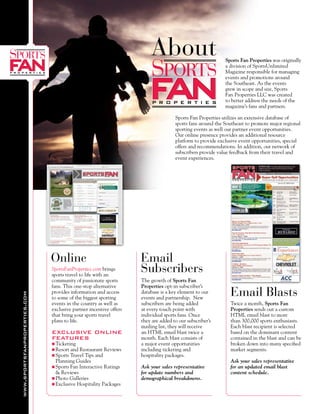 SportsFan Properties 2009 Media Kit | PDF | Fantasy Sports | Sports