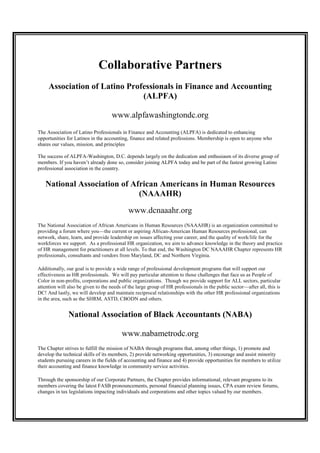 2009 NBMBAA DC Career Expo Program | PDF