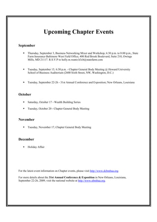 2009 NBMBAA DC Career Expo Program | PDF