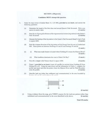 CSEC GEOGRAPHY PAST PAPER- PAPER 2- 2009 | PDF
